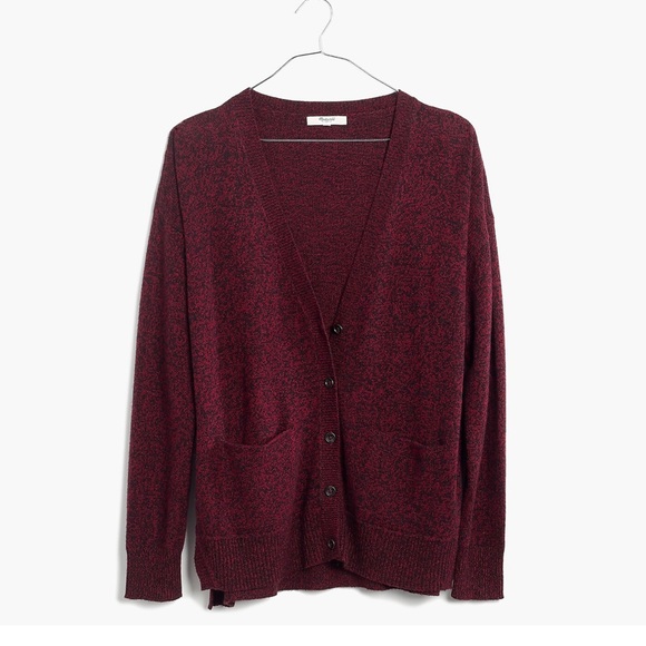 Madewell | Sweaters | Madewell Landscape Cardigan In Maroon Medium ...